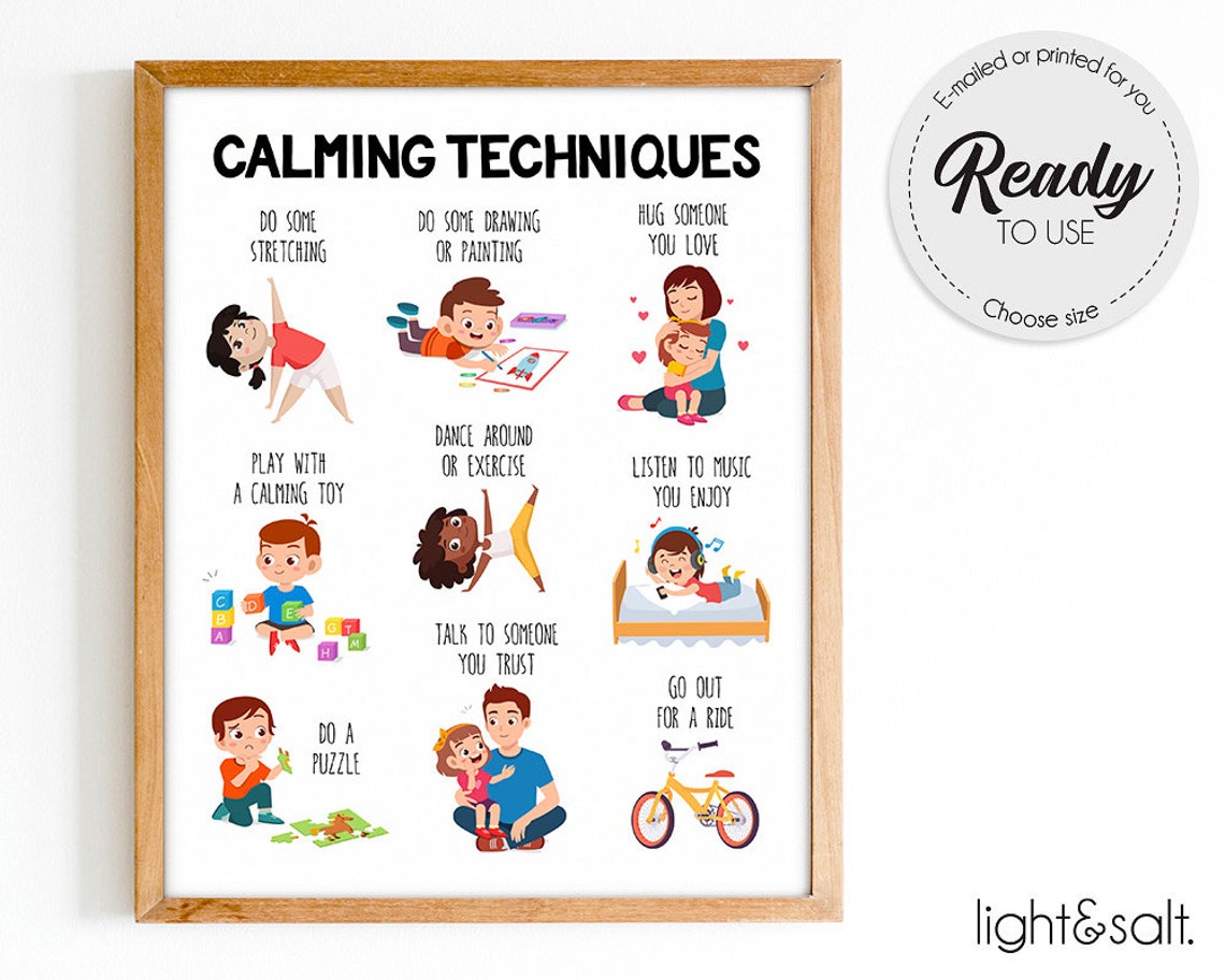 Printable Calming Techniques for Kids Calming Corner Calm - Etsy