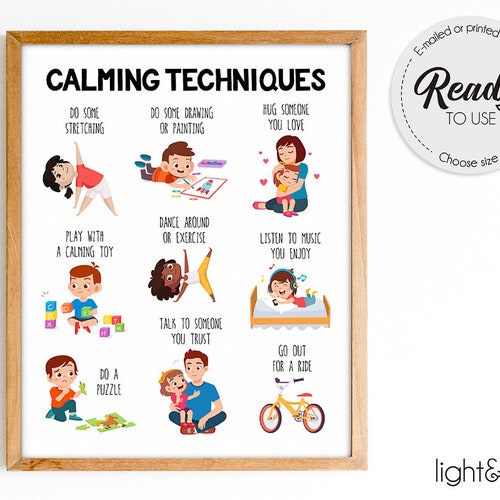 Printable Calming Techniques for Kids Calming Corner Calm - Etsy