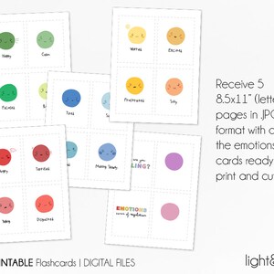 Emotions Flashcards Feelings Calm Corner, Zones of Regulation, Social ...