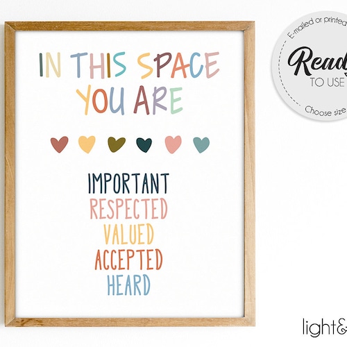 SAFE SPACE Mental Health Poster: Counseling Sign School - Etsy