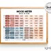 Mood Meter Digital Poster Print, Boho, Earthy, Feelings Thermometer ...