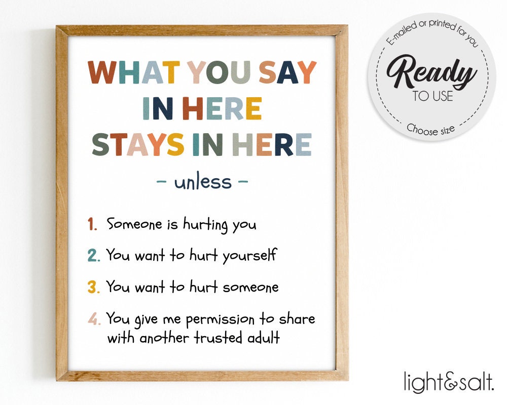 What You Say in Here Stays in Here Counselor Office Decor - Etsy