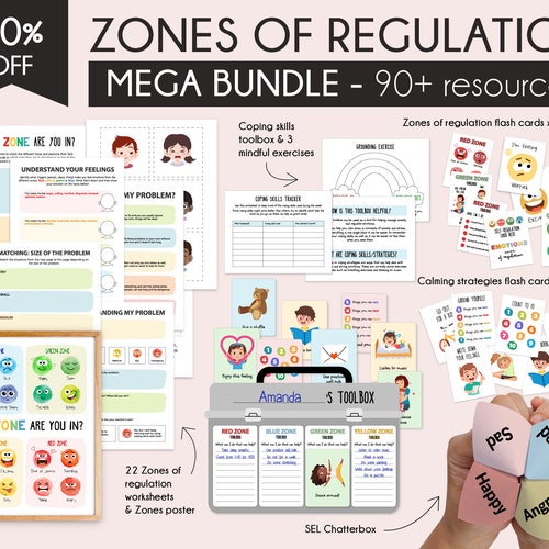 Self Regulation Zones Bundle Calming Corner Tools Emotional Etsy