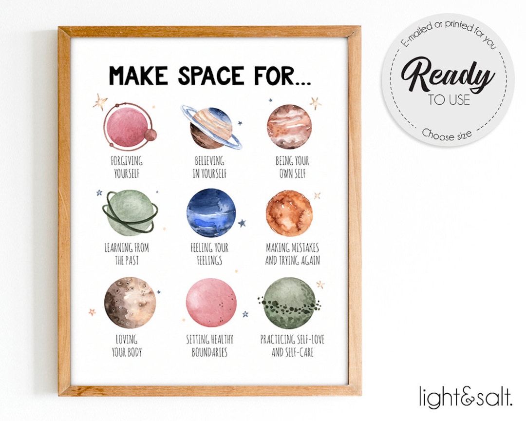 Mental Health Poster, Make Space Poster, Daily Affirmations Poster ...
