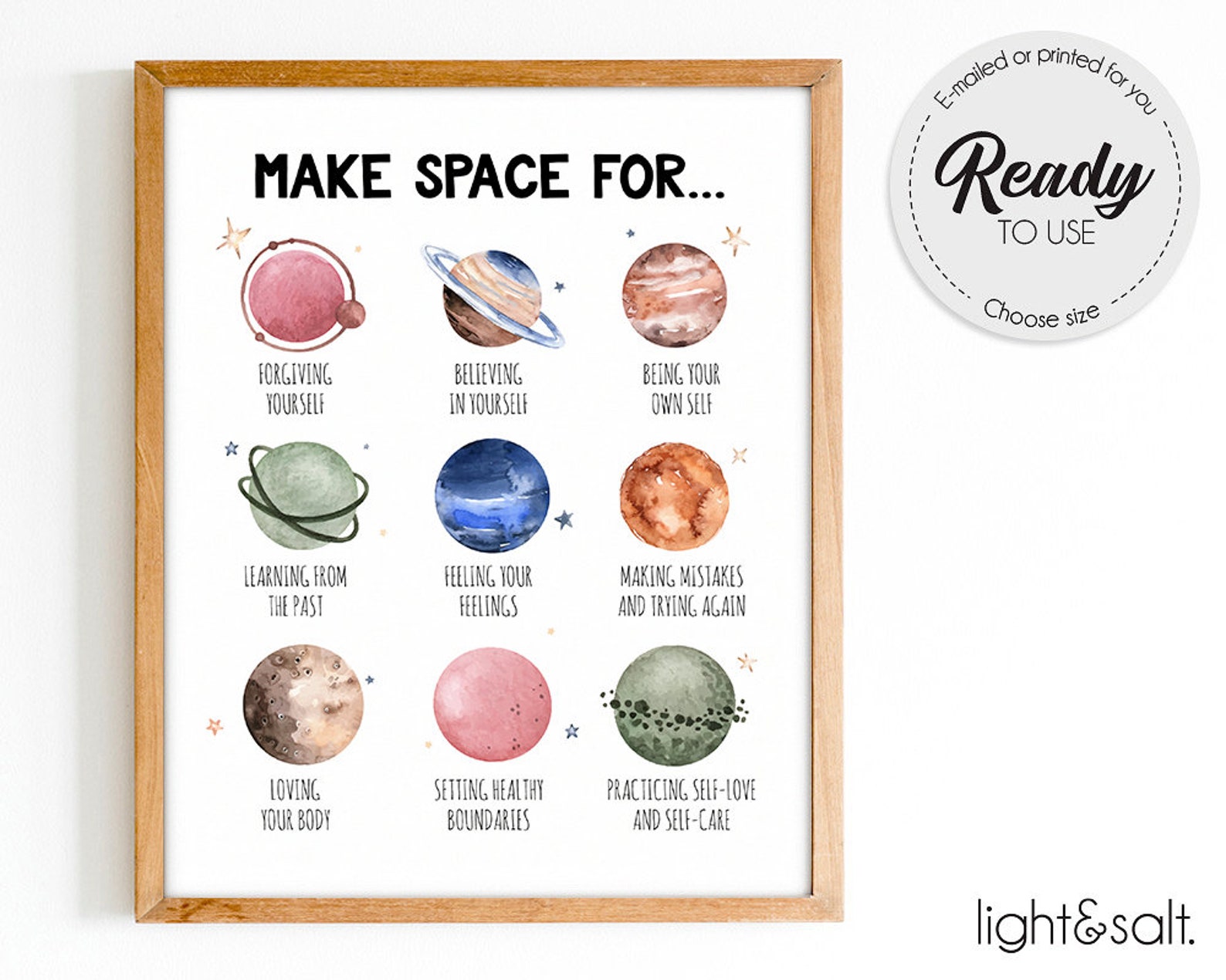 Mental Health Poster Make Space Poster Daily Affirmations - Etsy Australia