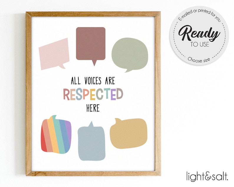 All Voices Are Respected Here, Your Voice Matters, Affirm, Accept ...