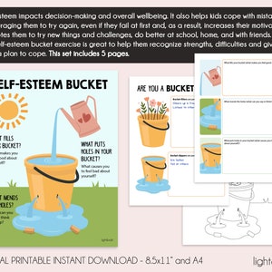 The Self Esteem Bucket, Confidence Activity for Kids, Teen Mental ...