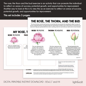 Rose, Thorn and Bud Worksheets, Communication Skills Check-in Tool ...