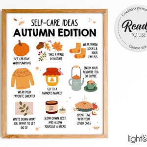 Thanksgiving Decor, Gallery Wall Set of 8 Prints, Mental Health Fall ...