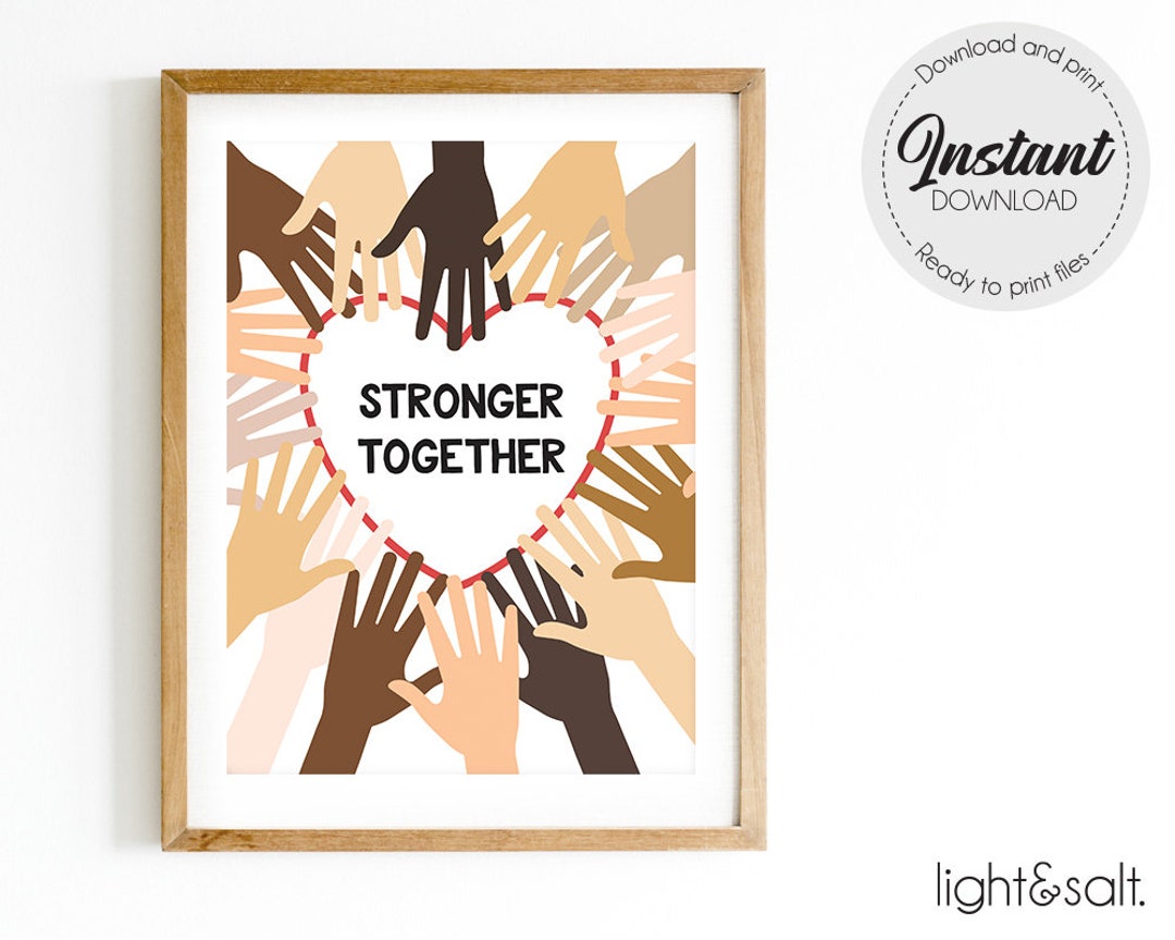 Stronger Together, Diversity Poster, BLM, Your Voice Matter, Equality ...
