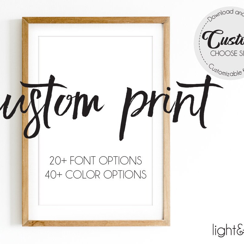 Custom Quote Print - Etsy