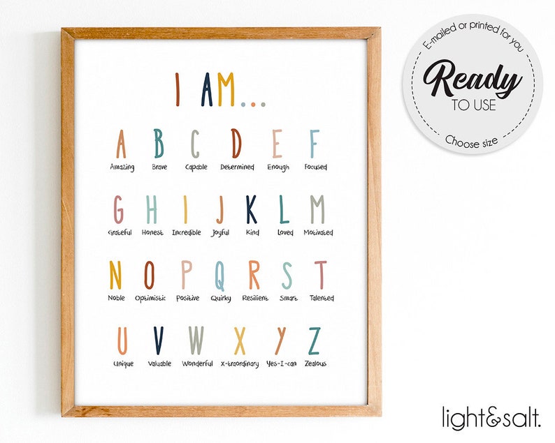 ABC Affirmations Poster Calm Down Corner Mental Health - Etsy