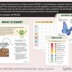 EMDR Workbook for Kids, EMDR Therapy, Therapy Worksheets, Cognition ...