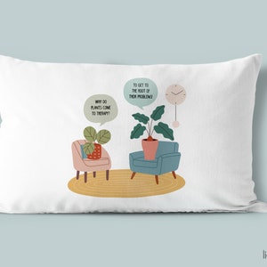 Why Do Plants Go to Therapy, Funny Therapist, Mental Health Throw ...