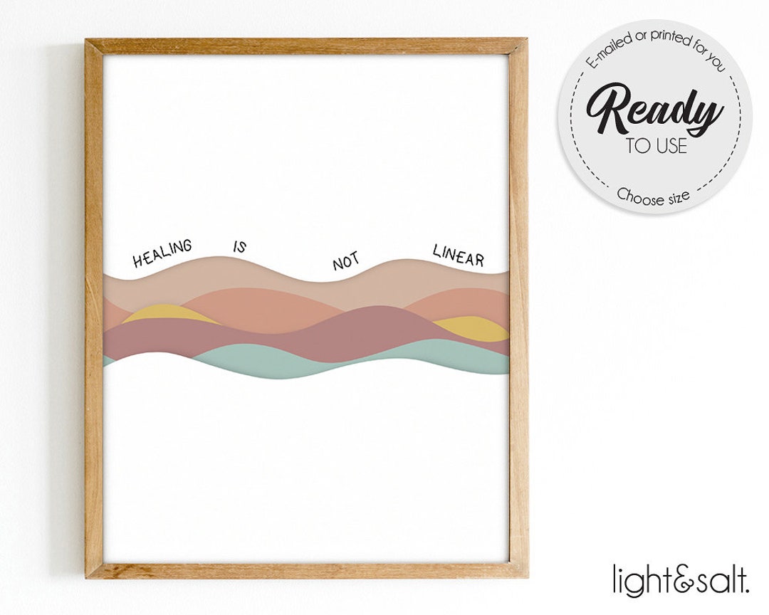 Healing is Not Linear, Mental Health Poster, Self Care, Self Love ...