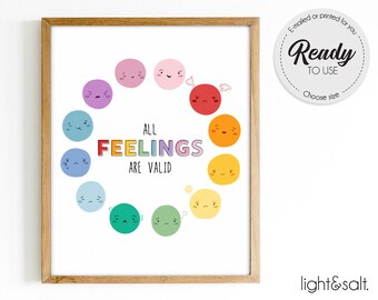All Feelings Are Welcome Poster - Etsy
