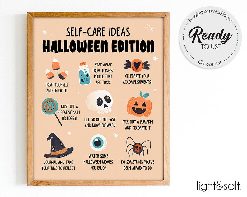 Halloween Posters, Halloween Mental Health Posters, Set of 4, School ...