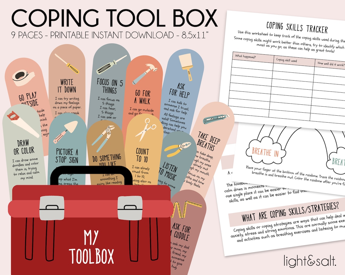 Coping Skills Tool Box Self Regulation Feelings Poster - Etsy