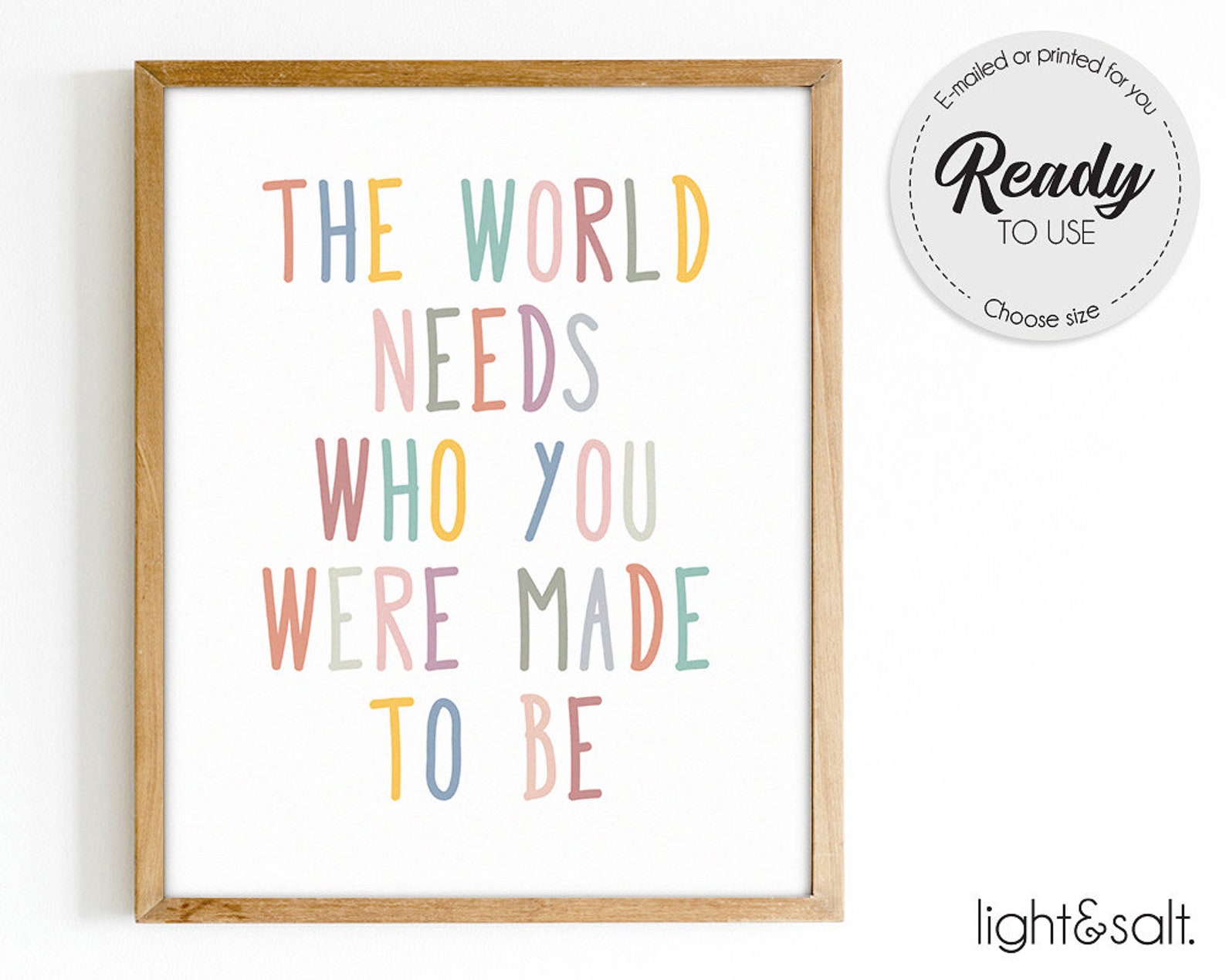 The World Needs Who You Were Made to Be Print Self Care | Etsy