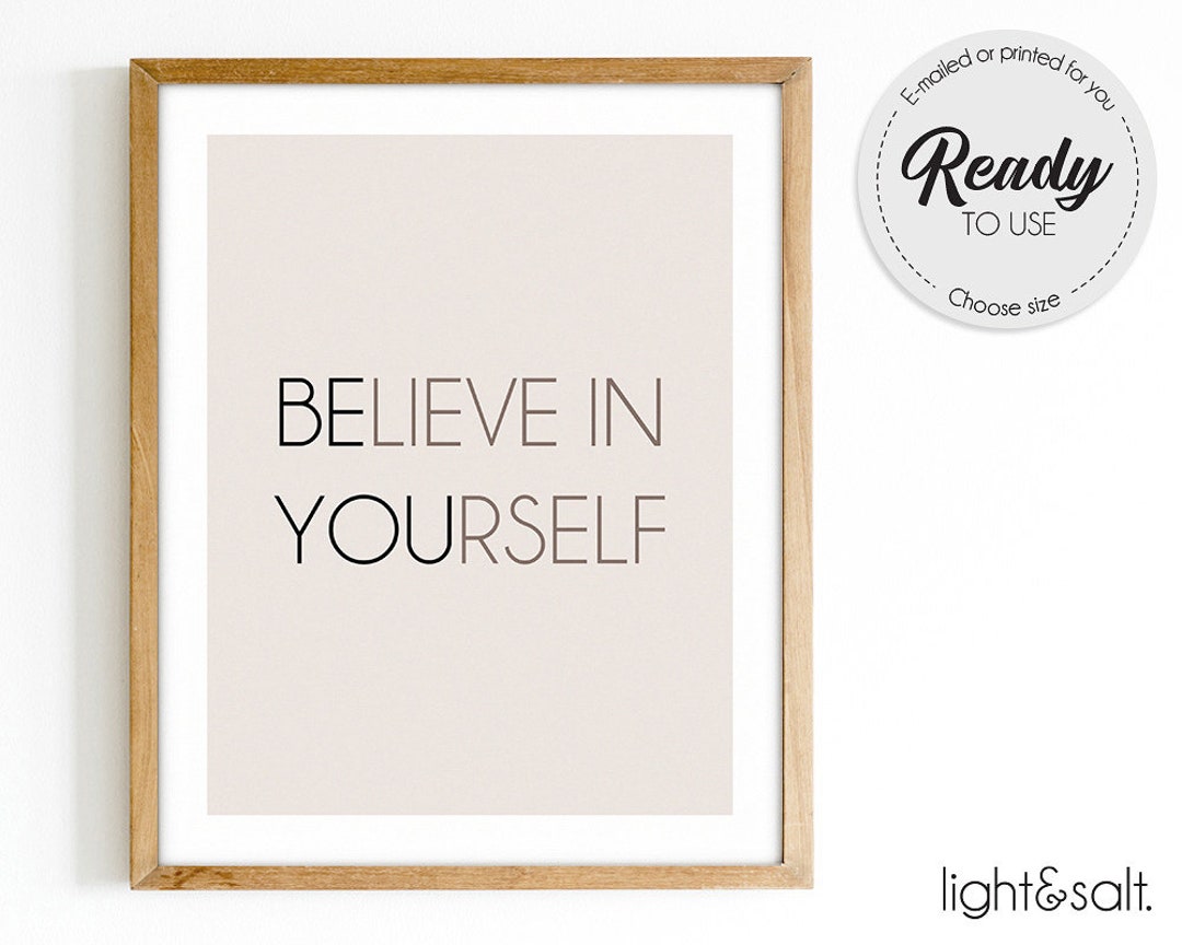Be You, Believe in Yourself, Mental Health Poster, Growth Mindset ...