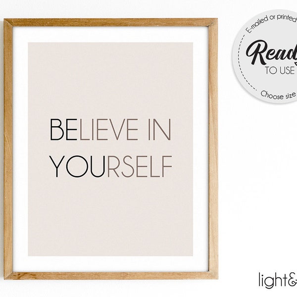 Believe in Yourself - Etsy