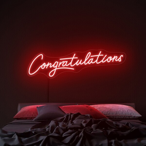 Congratulations Neon Sign - Etsy