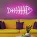 Skeleton Fish Neon, Fish Skeleton Sign, Fishing Neon Sign, Fish Neon ...