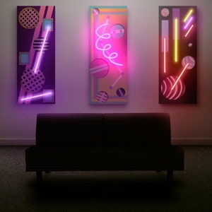 Geometric Neon Sign Abstract Neon Art Abstract Neon Light - Etsy