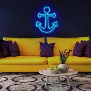 Anchor Neon Sign,anchor Led Sign,anchor Wall Decor,neon Sign Bedroom ...