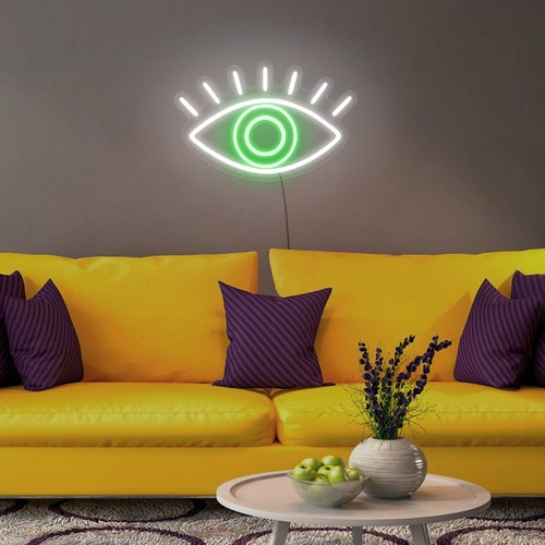 Evil Eye Neon Signsparty Decor Light Signsevent - Etsy
