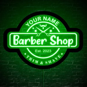 Custom Barber Shop Neon Sign Barber Shop Led Sign Hair Salon - Etsy