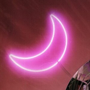 Moon Neon Light,moon Neon Sign,neon Led Wall Art,neon Sign Moon,neon ...