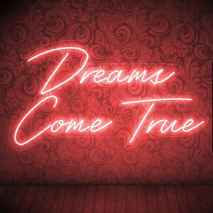 Dreams Come True Neon Sign,dreams Come True Led Sign,dreams Come True ...