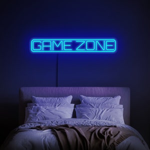 Game Zone Neon Sign, Game Zone Led Sign, Game Zone Sign, Gamer Neon ...