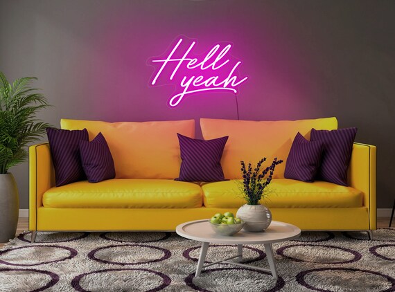 Hell Yeah Neon Sign Hell Yeah Led Sign Hell Yeah Neon Light | Etsy