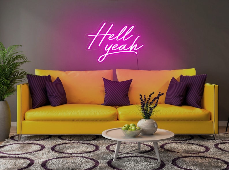 Hell Yeah Neon Sign Hell Yeah Led Sign Hell Yeah Neon Light - Etsy