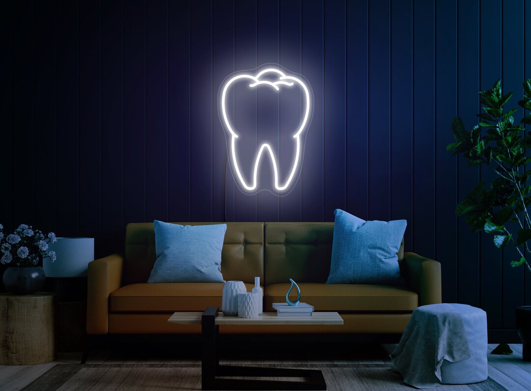 Tooth Neon Sign, Tooth Led, Dentist Neon Sign, Dentist Neon Sign, Teeth ...