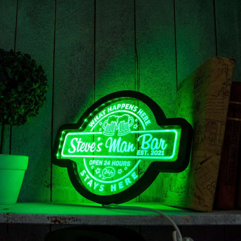 Personalized Bar Neon Sign Bar Neon Sign Custom Bar Led - Etsy
