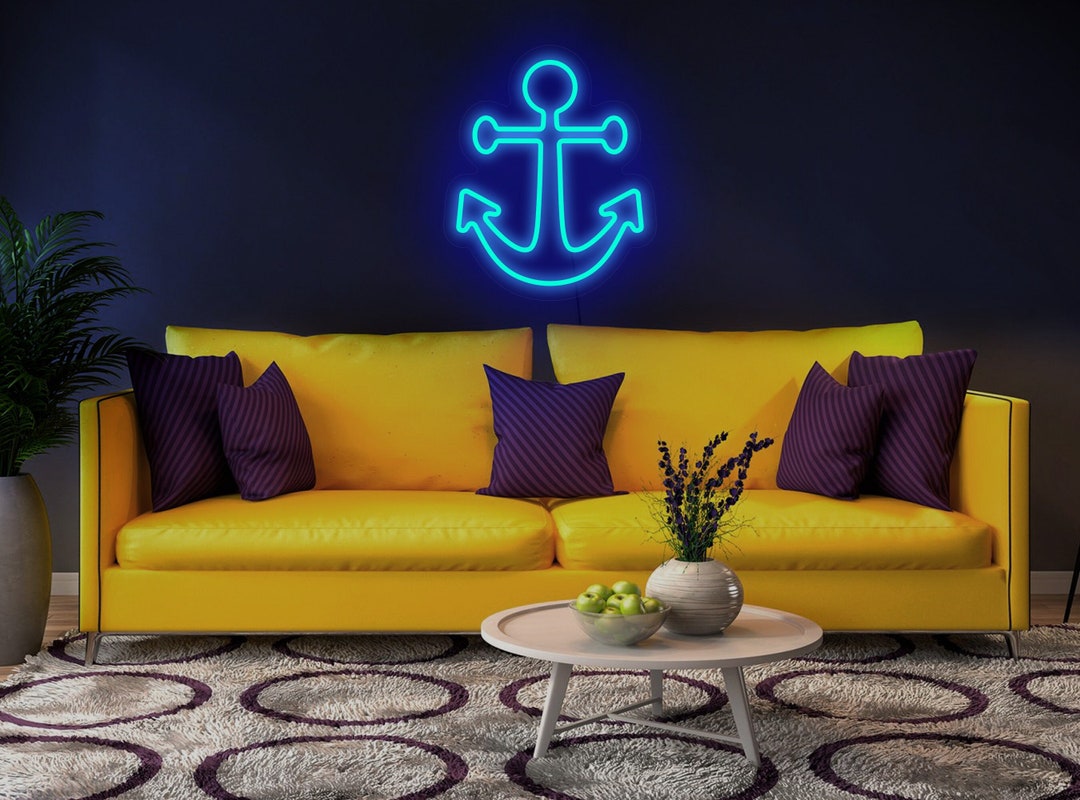 Anchor Neon Sign,anchor Led Sign,anchor Wall Decor,neon Sign Bedroom ...