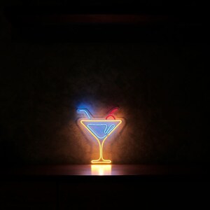 Cocktail Neon Sign, Cocktail Led Sign, Cocktail Light Sign, Home Bar ...