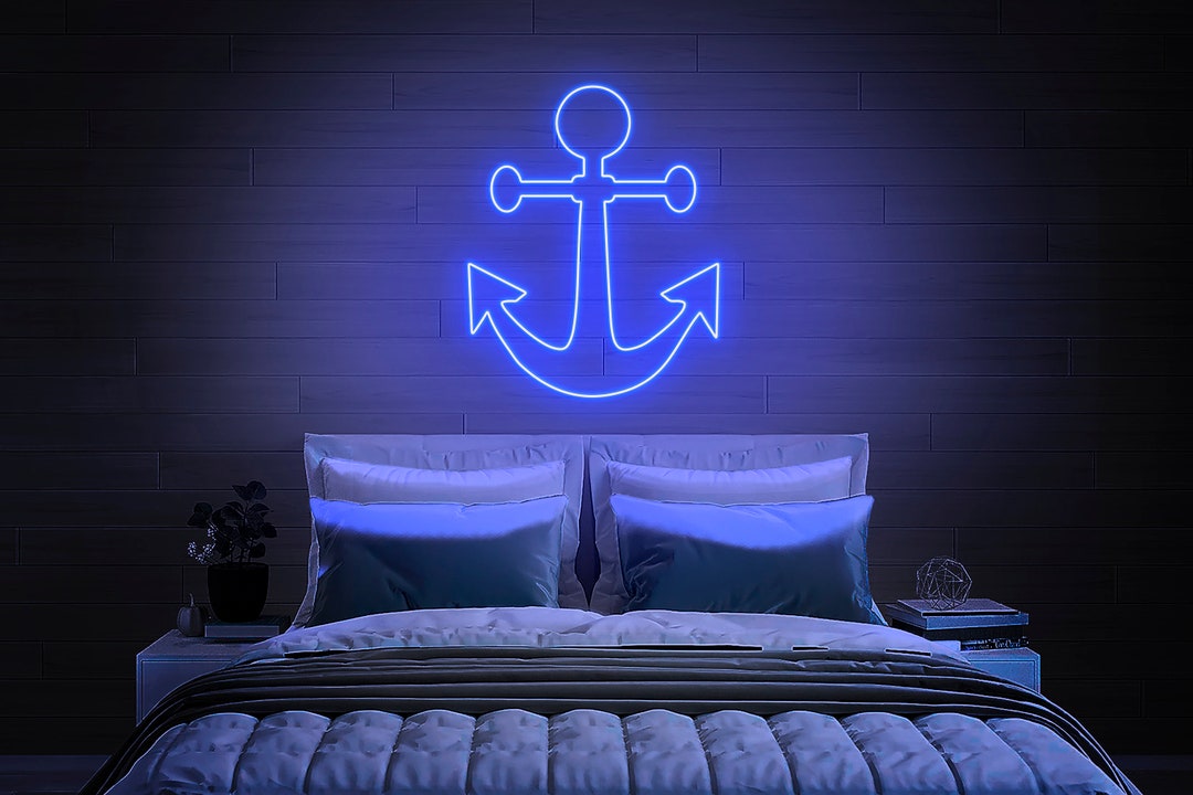 Anchor Neon Signanchor Led Signanchor Wall Decorneon Sign - Etsy