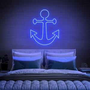 Anchor Neon Signanchor Led Signanchor Wall Decorneon Sign - Etsy