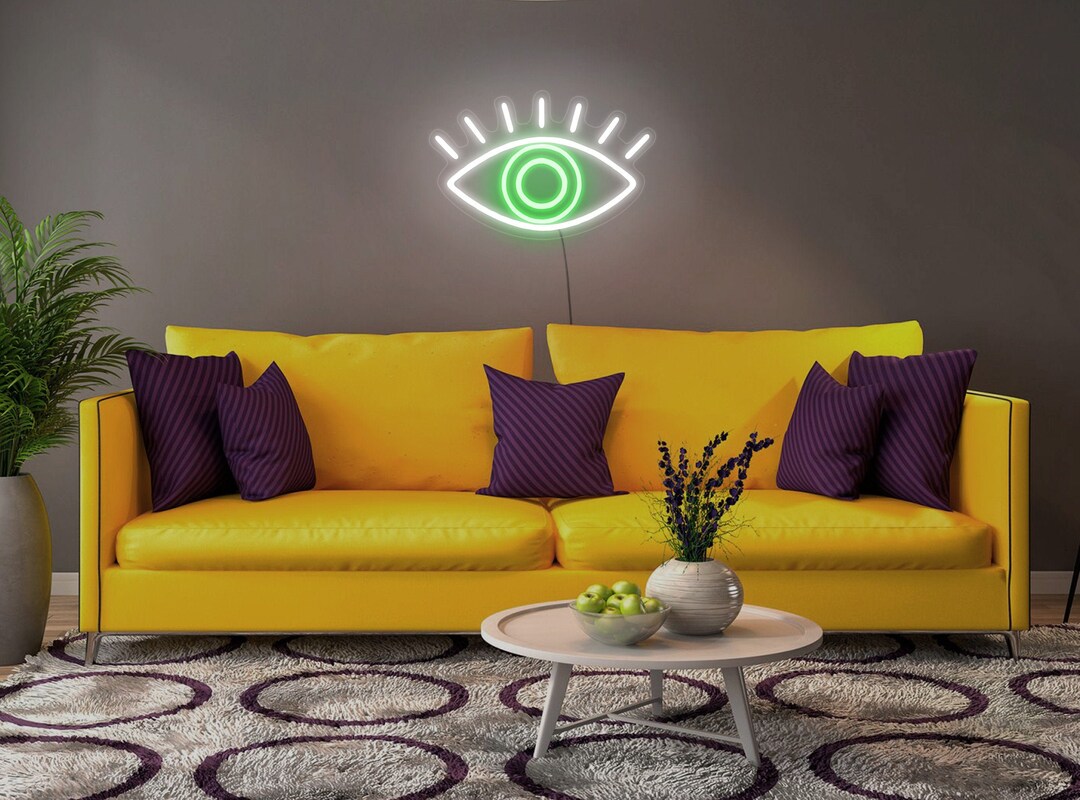 Evil Eye Neon Sign,evil Eye Neon Light,evil Eye Led Sign,evil Eye Wall ...