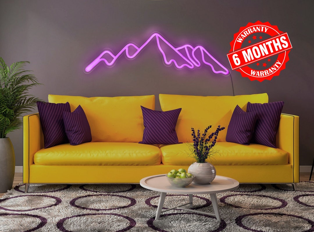 Mountain Neon Light,mountain Led Sign,mountain Led Light,mountain Wall ...