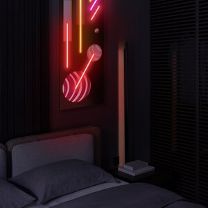 Geometric Neon Sign Abstract Neon Art Abstract Neon Light - Etsy