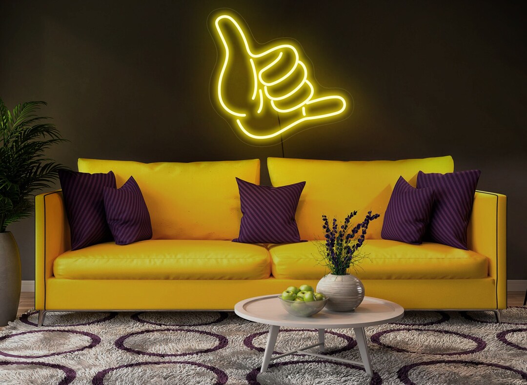 Shaka Neon Sign, Shaka Hand Sign, Shaka Led Sign, Hawaii Neon Sign ...