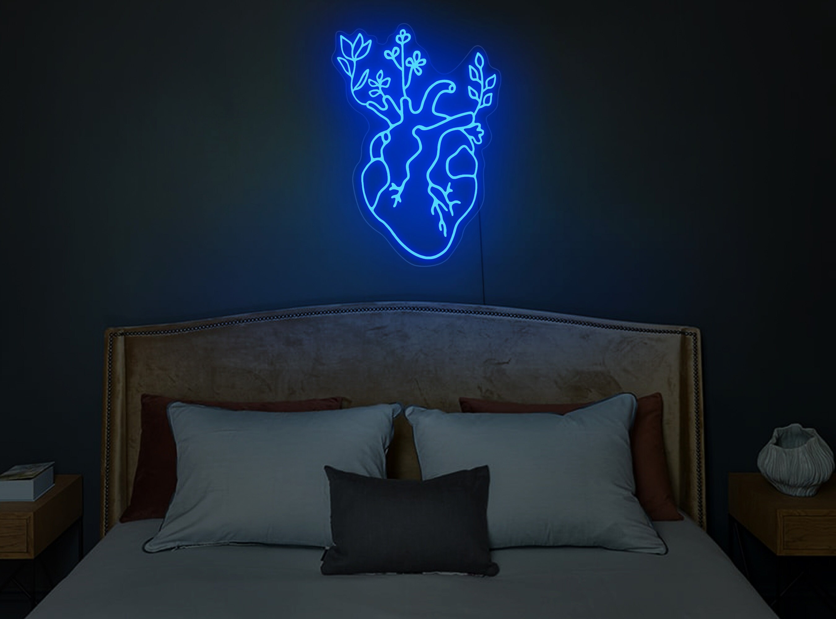 Human heart neon sign Heart neon sign bedroom Heart led | Etsy