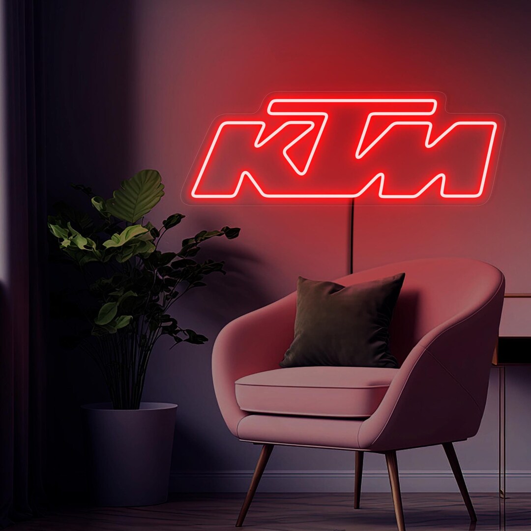 KTM Neon Sign, KTM Logo, KTM Led Sign, Motorcycle Neon Sign, Ktm Gift ...