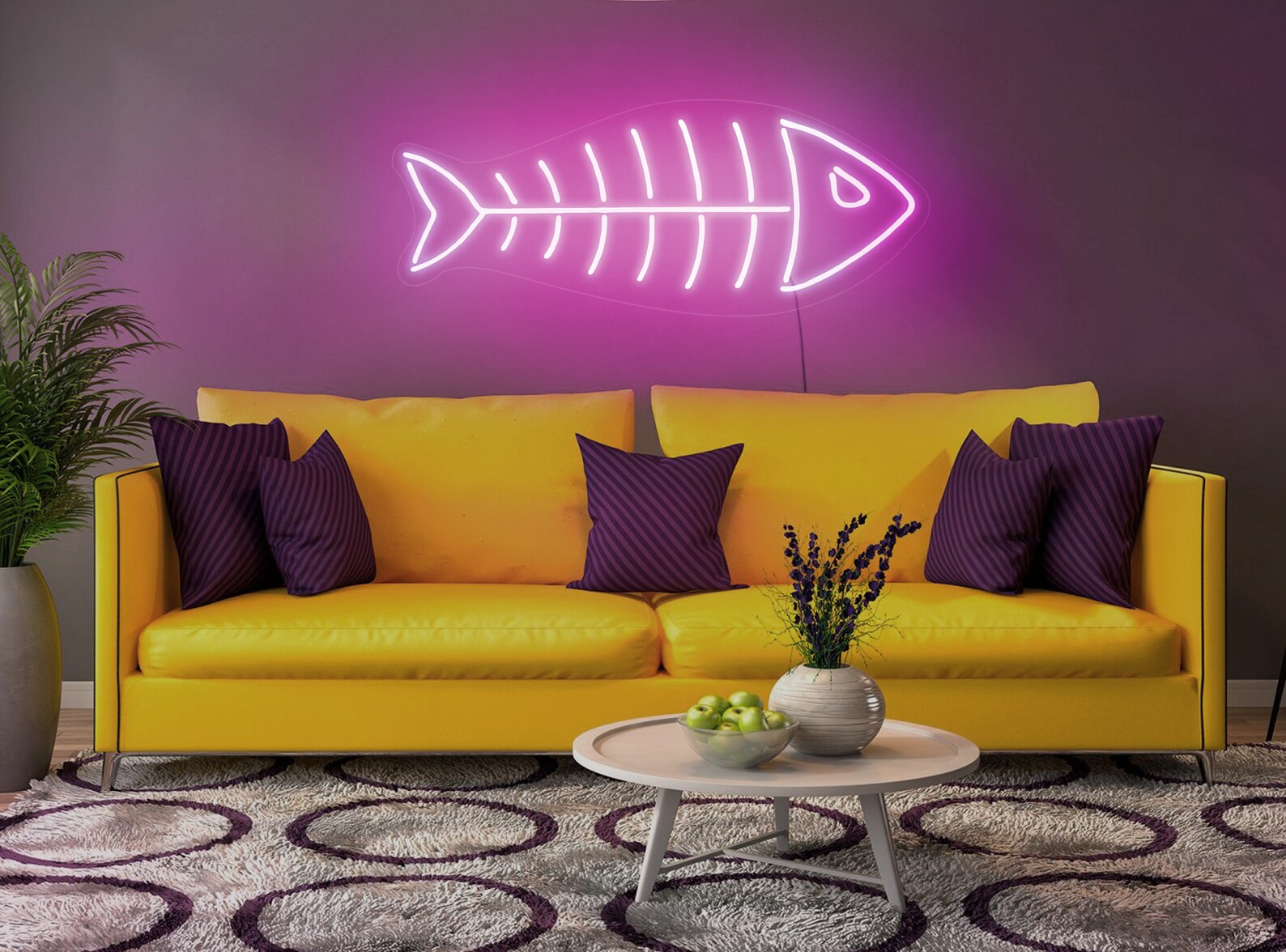 Fish neon signFish neon lightFish led signFish wall | Etsy