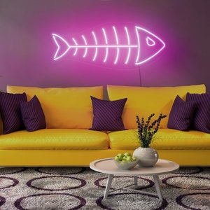 Fish Neon Sign,fish Neon Light,fish Led Sign,fish Wall Decor,fish Wall ...